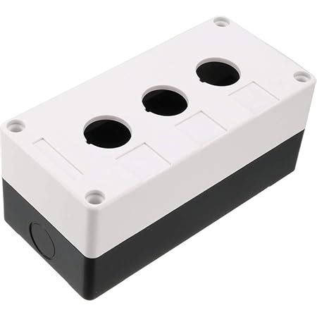 Amazon Com Uxcell Push Button Switch Control Station Box 22mm 4 Button Hole Waterproof Black