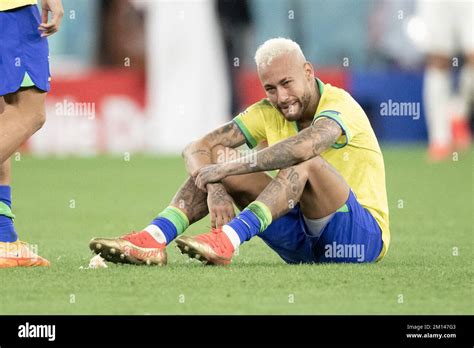 Doha Qatar 09th Dec 2022 Neymar Of Brazil Crying After Losing On