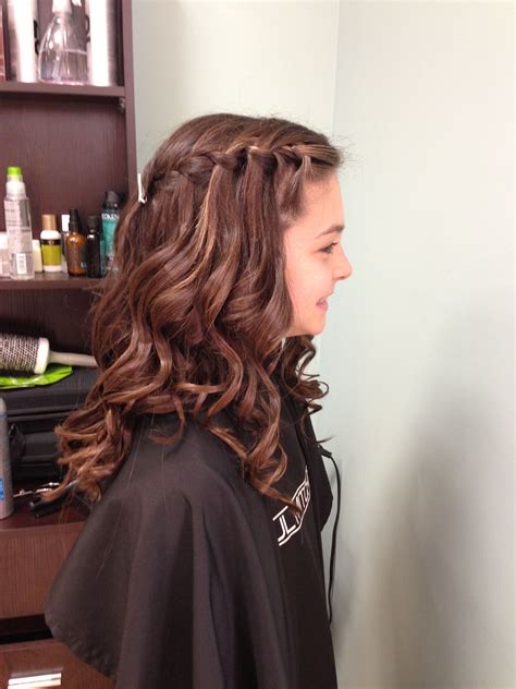 Waterfall Braid With Curls Swing Dance Hair