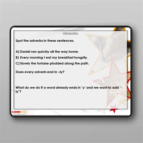 Year 2 Recognising Adverbs In Sentences Modelling Ppt Resource Classroom Secrets
