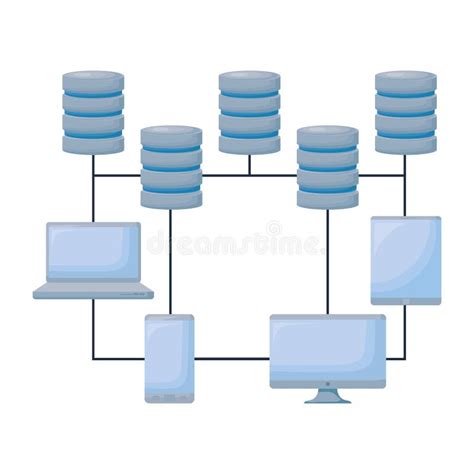 Data Center Disks With Devices Stock Illustration Illustration Of