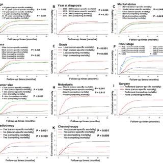 The Cumulative Incidence Function Curves For Cancer Specific Mortality