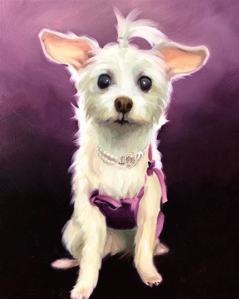 Gigi Oil Painting Commissioned Pet Portrait 12x16 On Canvas