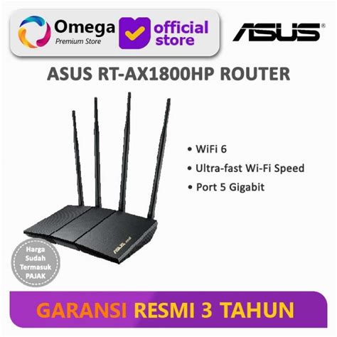 Jual Asus Rt Ax1800hp Dual Band Wifi 6 Wireless Router With Aimesh Di