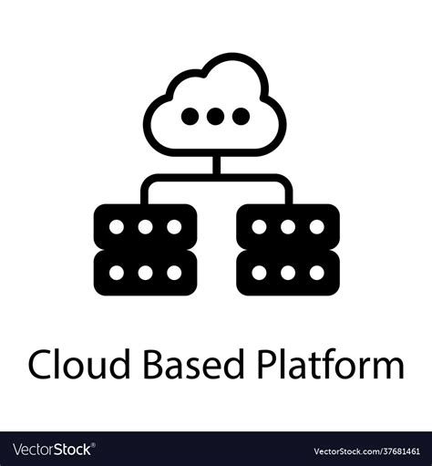 Cloud Based Platform Royalty Free Vector Image