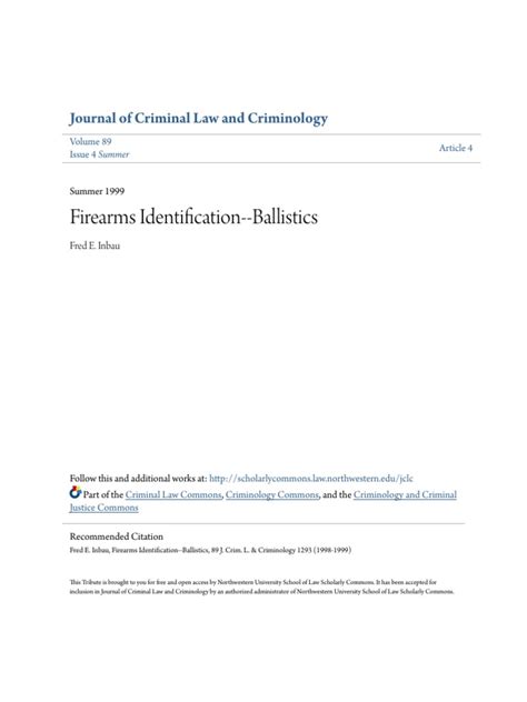 Firearms Identification Ballistics Pdf Witness Expert Witness