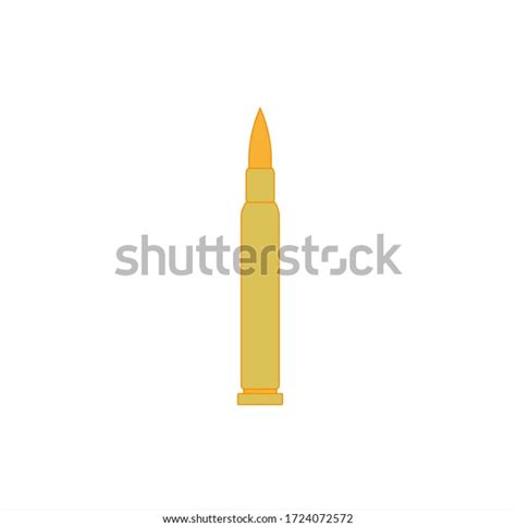 Pistol Bullet Vector On White Background Stock Vector Royalty Free