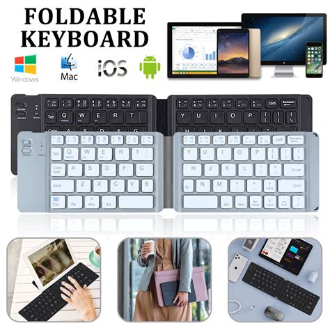 Foldable Wireless Bluetooth Keyboard For Windows Pc Mac