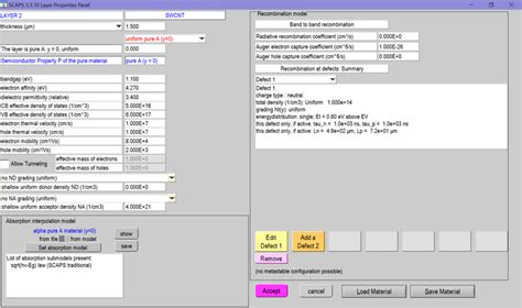 6 Depicts The Layer Attributes Panel Of Scaps Where Different Download Scientific Diagram