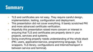 TLS And Certificates PDF