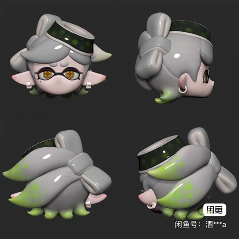 Splatoon Custom Marie Gsc Doll Head Splatoon Art Toys Design Blender Character Modeling