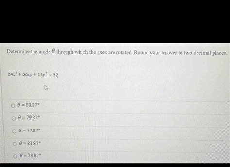 Solved Determine The Angle θ Through Which The Axes Are