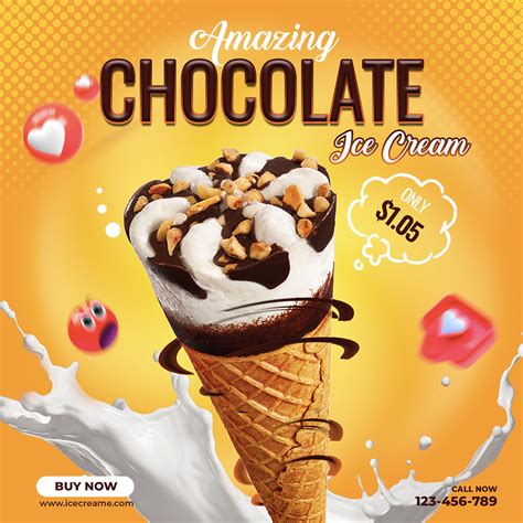 Ice Cream Social Media Post Design On Behance