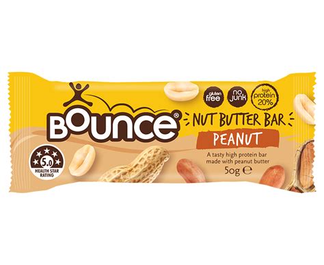 12 X Bounce Nut Butter Protein Bar Peanut 50g Au