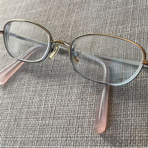 Coach Ladies Eyeglasses Frame Goldsilver Tone Glasse Gem