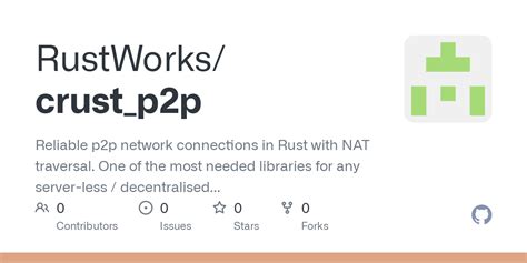 github rustworks crust p2p reliable p2p network connections in rust