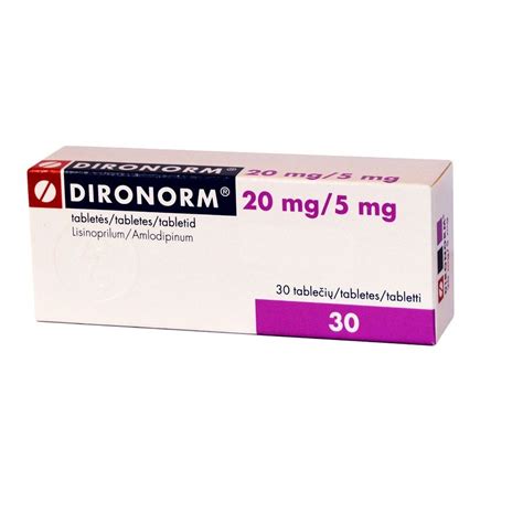 Диронорм 20 mg/5 mg x30 таблетки