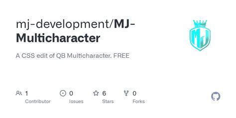 Github Mj Development Mj Multicharacter A Css Edit Of Qb Multicharacter Free