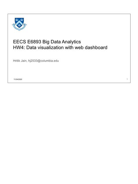 EECS E6893 Big Data Analytics HW4 Data Visualization With Web
