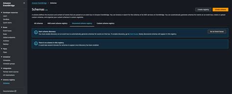 EventBridge No Schemas In The Discovered Schema Registry AWS Re Post