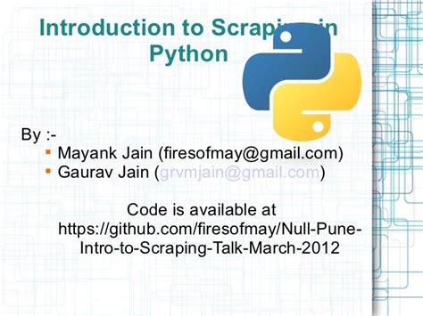 Introduction To Python Scrapping