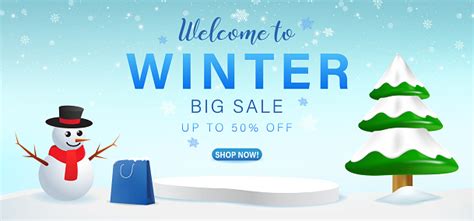 최대 50 제공 빈 연단 선물 상자 쇼핑백 스노우 트리가있는 겨울 세일 눈과 눈송이가 있는 겨울 배경 겨울 텍스트 및 지금 쇼핑하기 12월에 대한 스톡 벡터 아트 및 기타