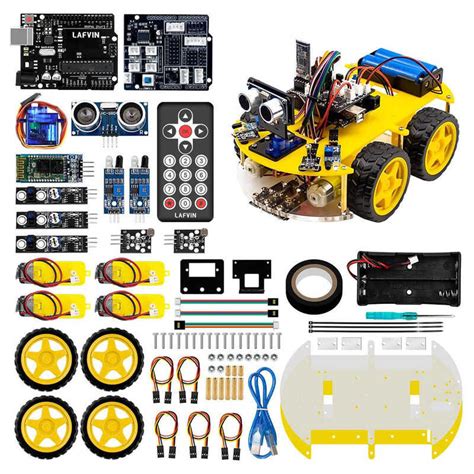 Jual 4WD Smart LAFVIN Kit Diperkembangkan V2 0 Untuk Arduino Starter Set STEM Intelligent Robot