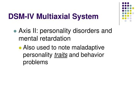 Ppt Introduction To The Dsm Iv And Psychological Testing Powerpoint