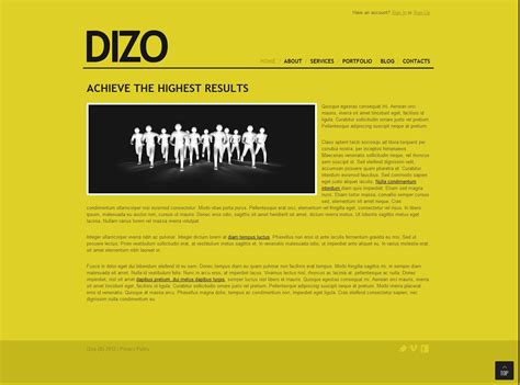 Dizo深黄色超级简洁国外医疗健康网页设计 程序joomla