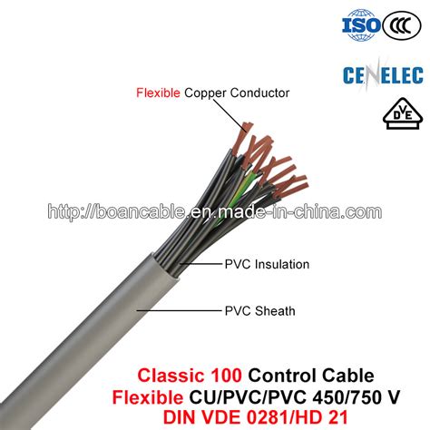 Classic 100 El Cable De Control Flexible Cu PVC PVC 450 750 V DIN