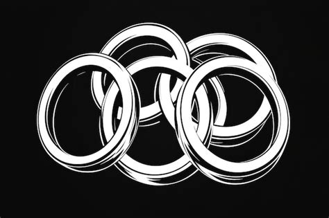 Abstract Interlocking Rings Design Premium Ai Generated Image