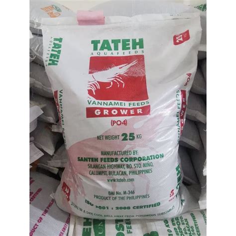 Tateh Aquafeeds Vannamei Po4 1kg Prawn Shrimps Ulang Feeds Grower Shopee Philippines
