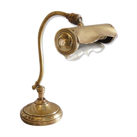 Ancienne Lampe De Bureau En Laiton Orientable Selency