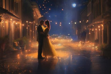 Premium Photo Le Sparks In The Nights Embrace