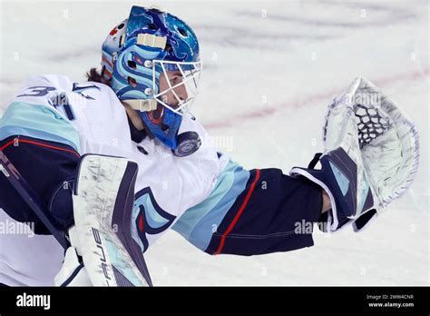 Nhl Profile Photo On Seattle Kraken Goalie Joey Daccord At A Game