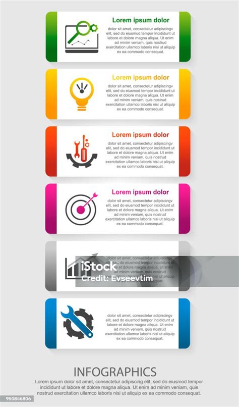 현대 벡터 일러스트 레이 션 3d 5 단계와 6 사각형의 이미지 Infographic 템플릿 비즈니스 프레 젠 테이 션 교육 웹