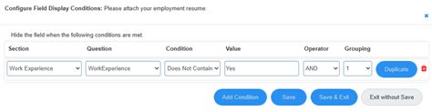 Adding Conditional Logic On Questions Communityforce