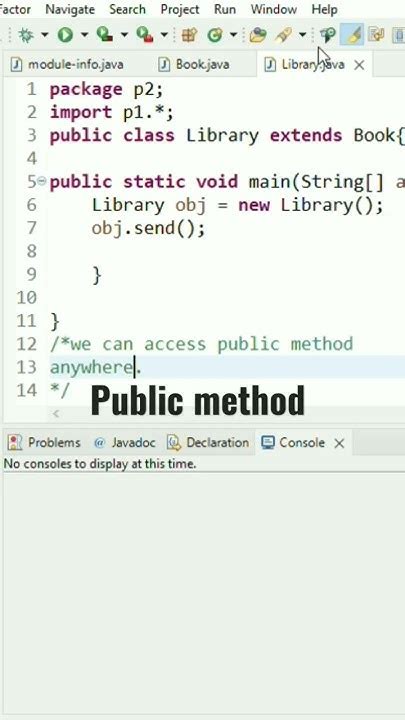 public access modifier in java youtube