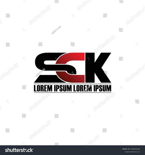 Sck Letter Monogram Logo Design Vector Stock Vector Royalty Free