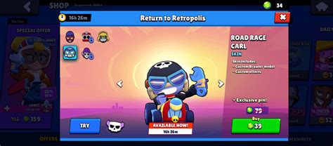 Is Road Rage Carl In The Regular Skin Rotation Rbrawlstars