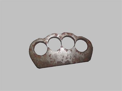 3d Model Realistic Brass Knuckles Vr Ar Low Poly Cgtrader