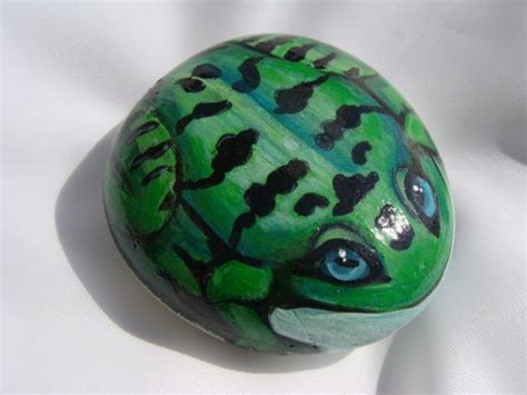 Frog Painted Rock Painted Rock Frog By Naturetrail On Etsy Painted