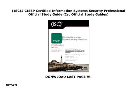 Isc 2 Cissp Certified Information Systems Security Professional