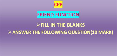 CPP Friend Function TraineeTech