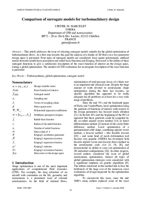 pdf comparison of surrogate models for turbomachinery design