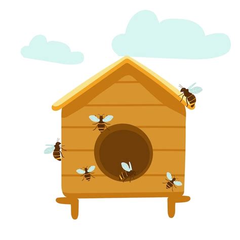 Premium Vector Yellow Bee Hive On A White Background Bee Hive Isolate