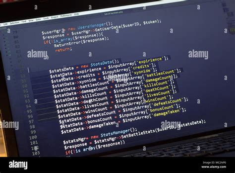 PHP Back End Code Computer Programming Source Code Abstract Screen Of Web Developer Digital