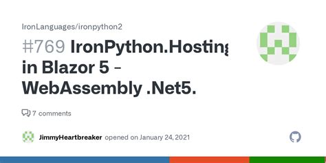 Ironpythonhostingpythoncreateengine In Blazor 5 Webassembly Net5