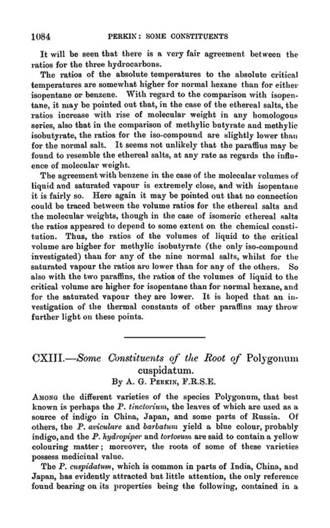 Cxiii —some Constituents Of The Root Of Polygonum Cuspidatum Journal