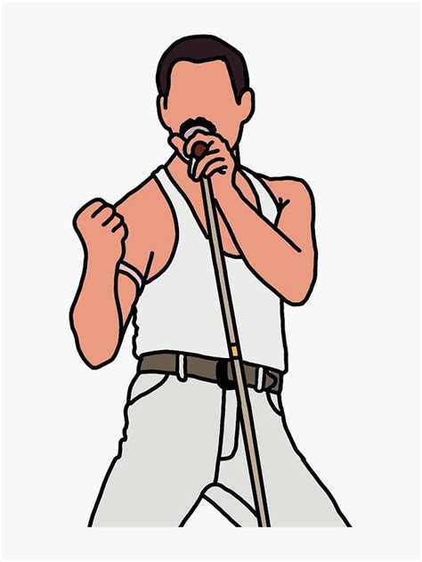 Freddie Mercury Stickers For Sale Queen Drawing Freddie Mercury